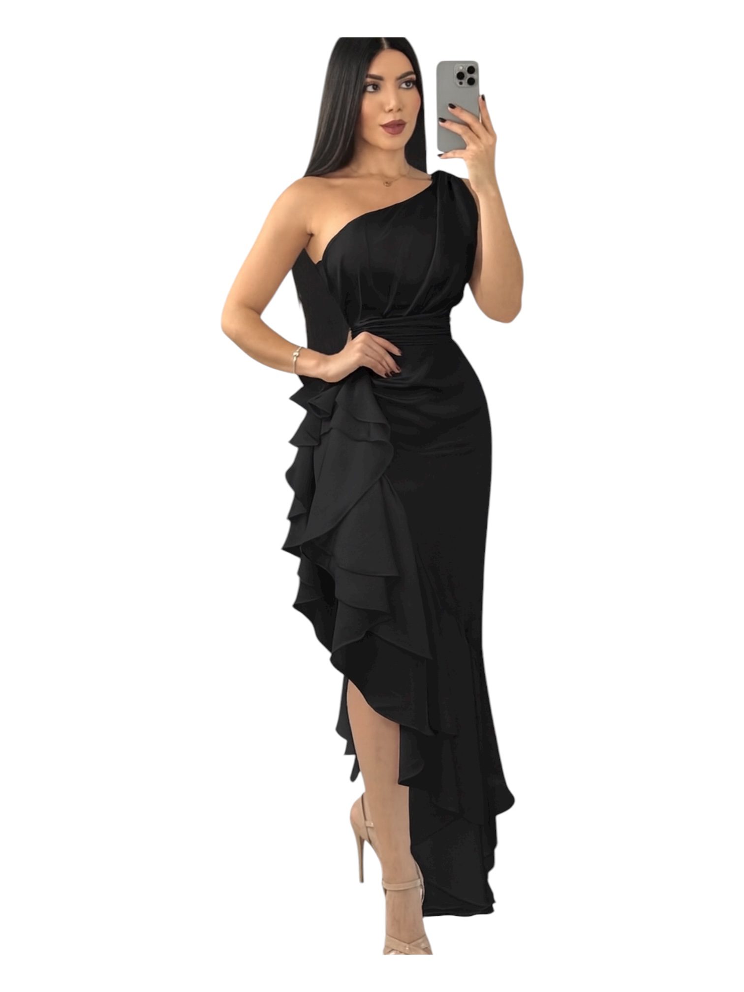 Vestido Negro Satin – Divazza